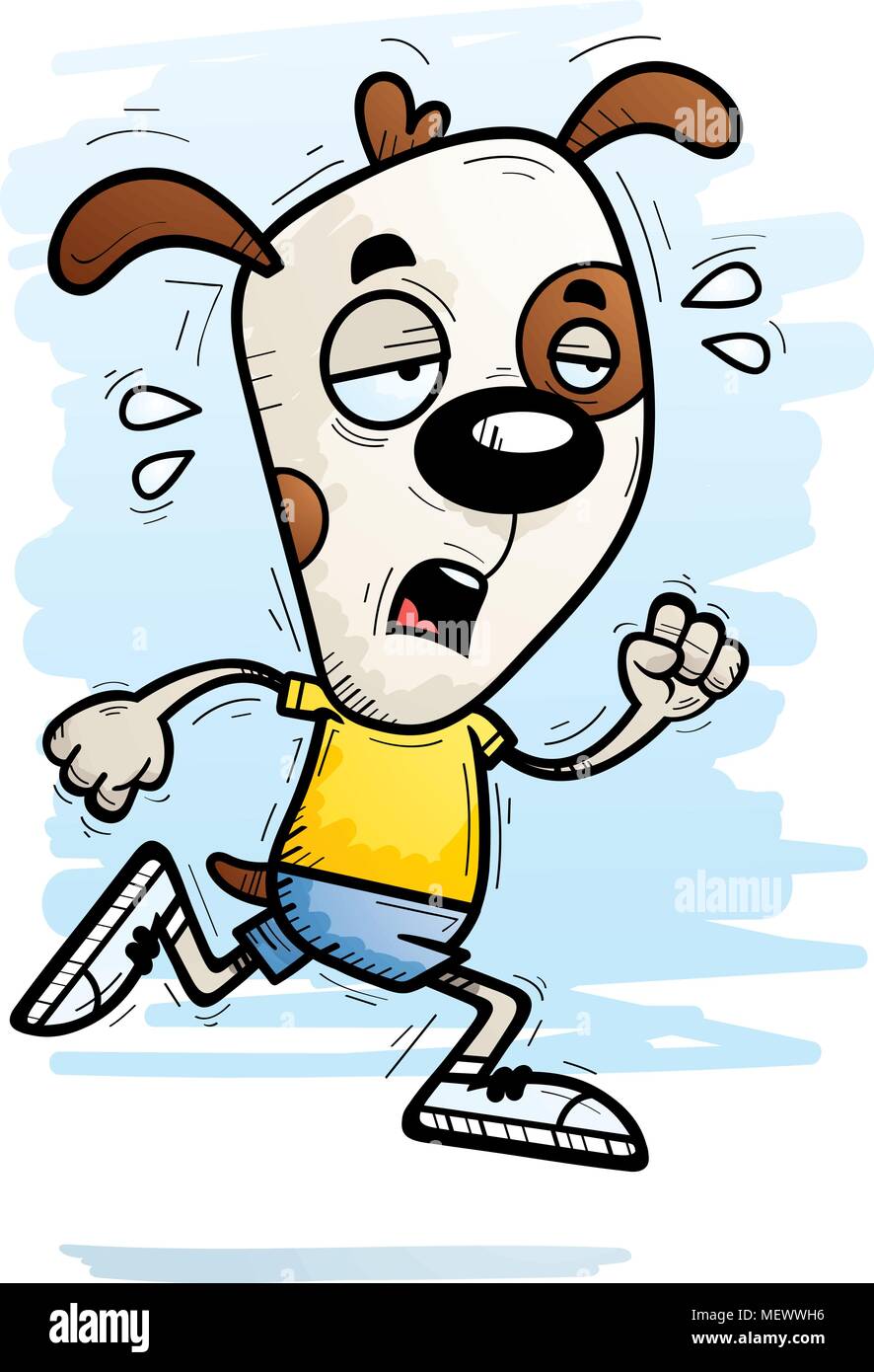 Cartoon Dog Running Scared