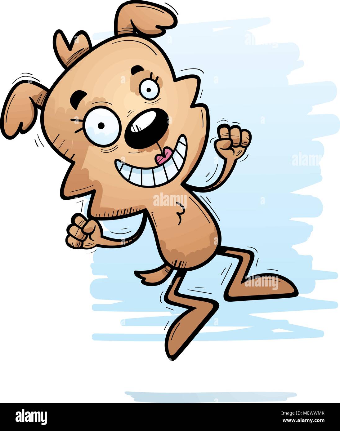 A cartoon illustration of a female dog jumping Stock Vector Image & Art ...