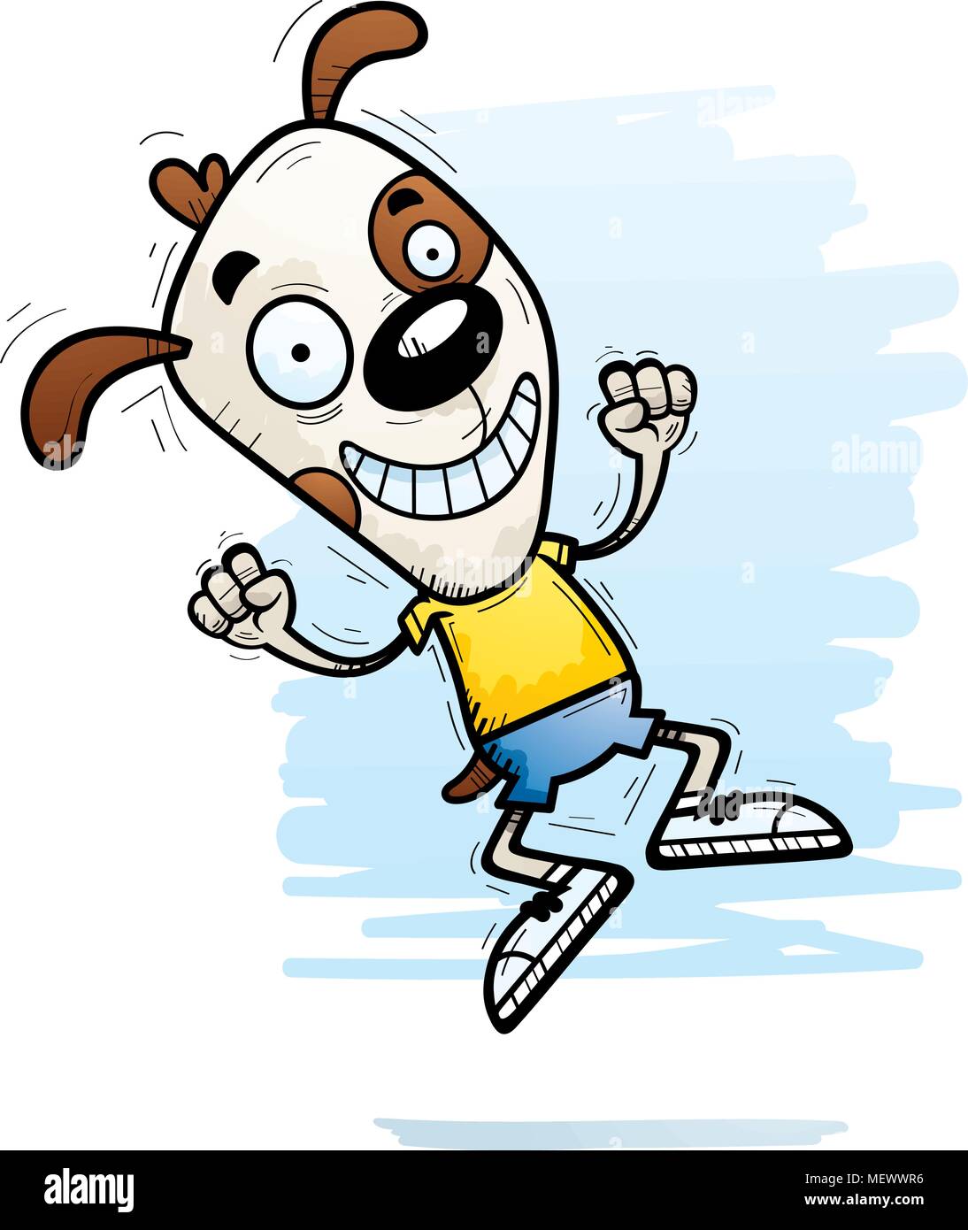 A cartoon illustration of a dog jumping Stock Vector Image & Art - Alamy