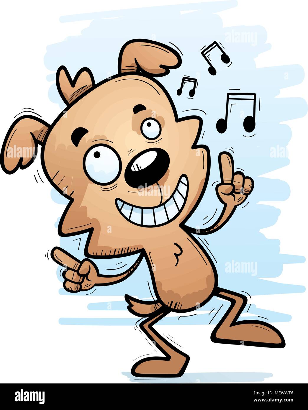 A cartoon illustration of a male dog dancing Stock Vector Image & Art ...
