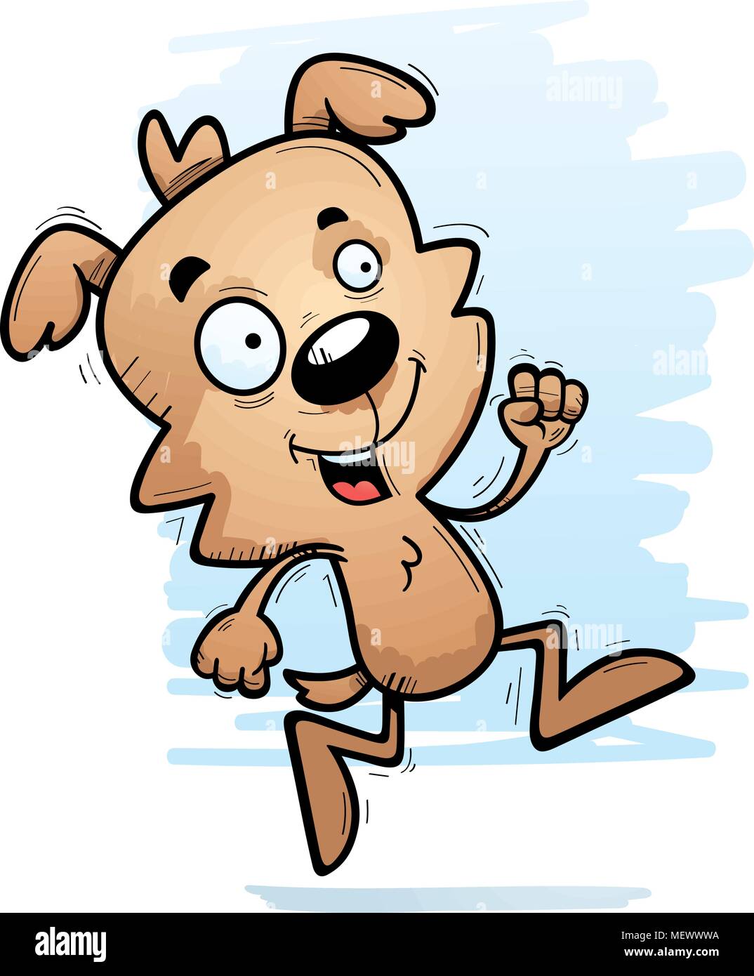 A cartoon illustration of a male dog running Stock Vector Image & Art ...