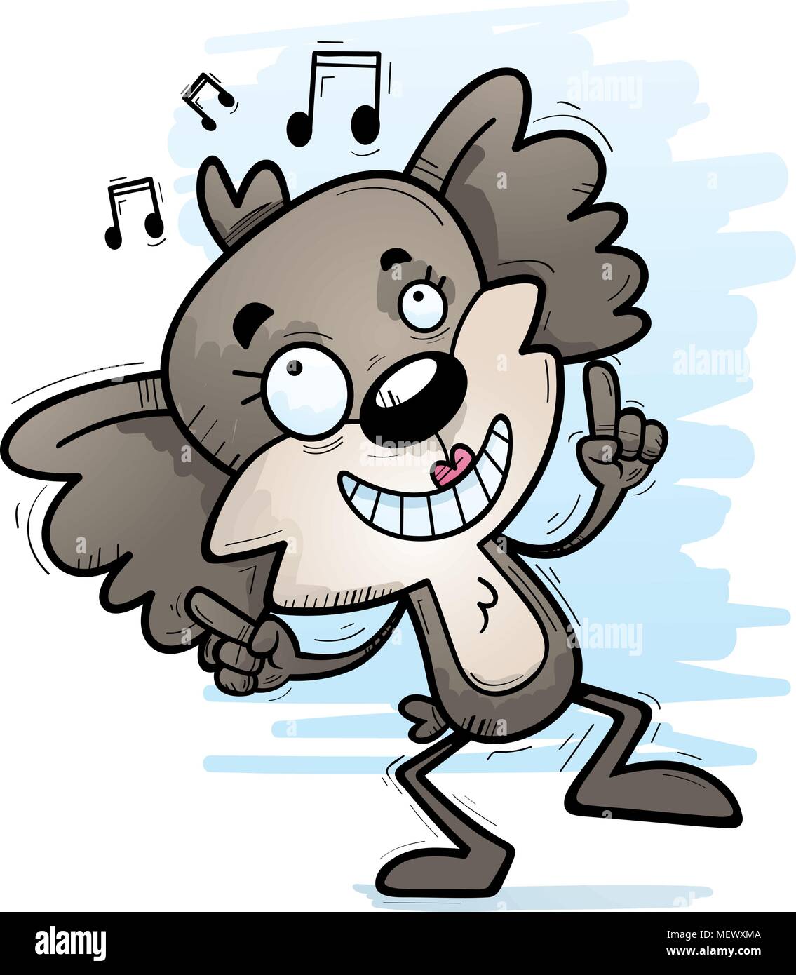 A cartoon illustration of a female koala dancing Stock Vector Image ...
