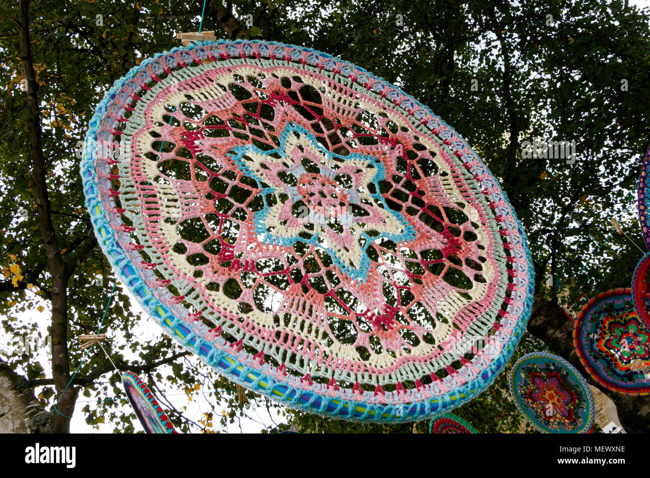 Knitted Mandala, the Buddhist representation of wholeness or ...