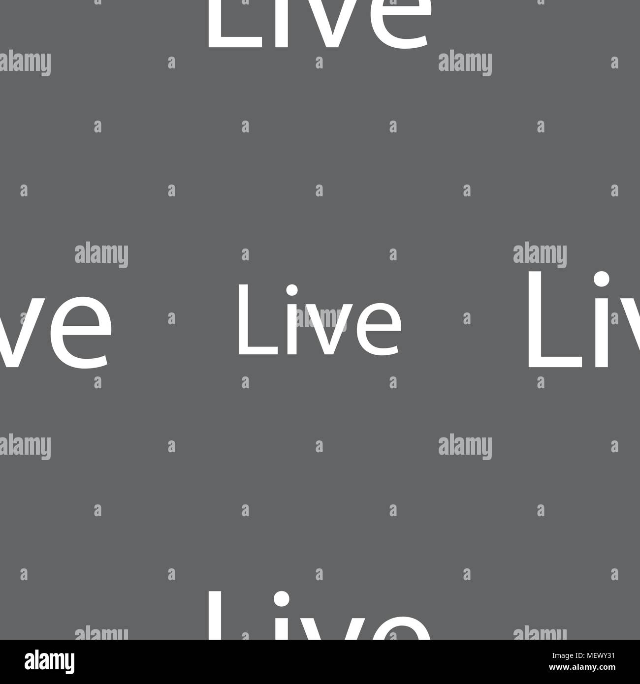 Live sign icon. Seamless pattern on a gray background. Vector ...
