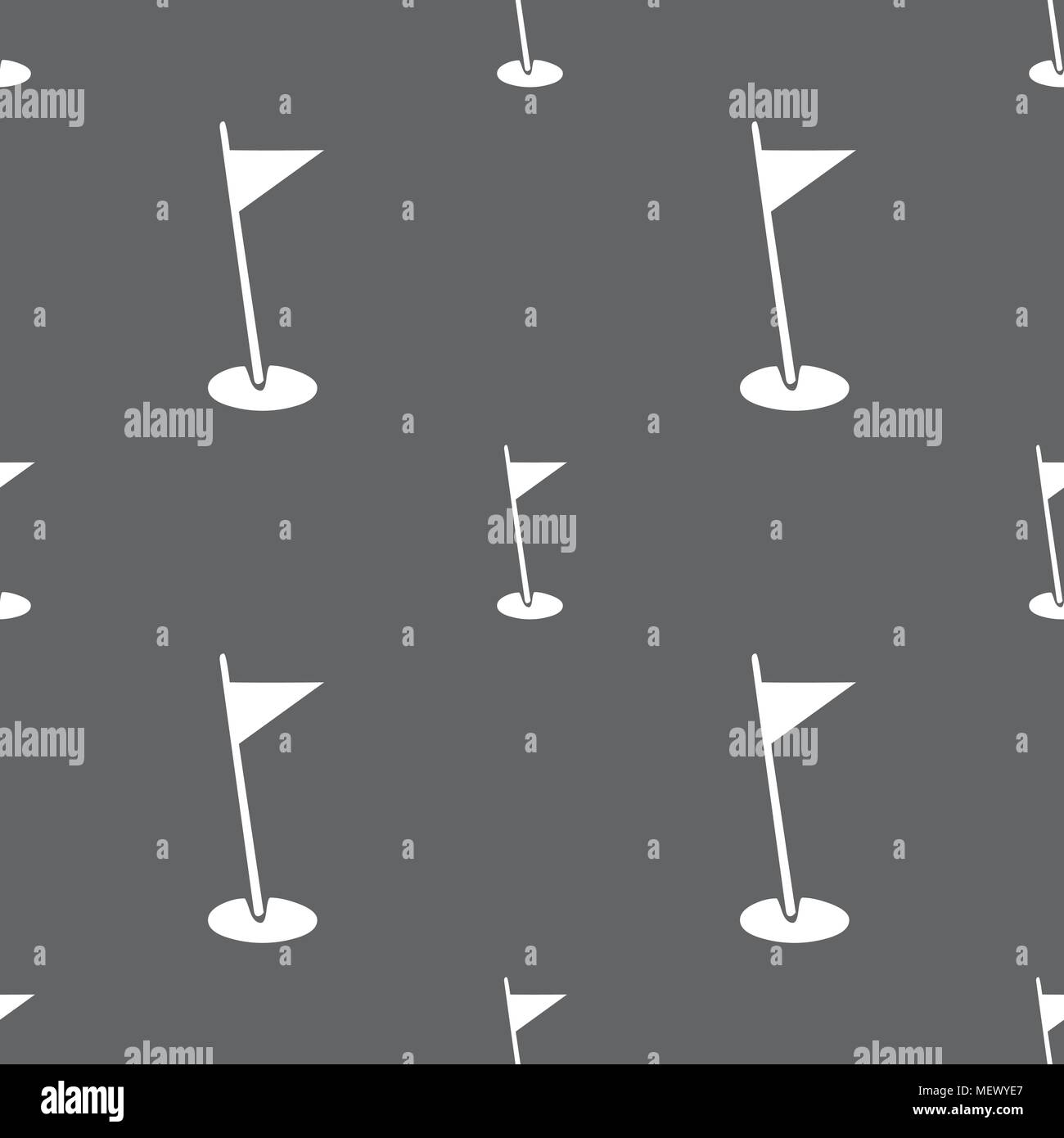 flag hole sign icon. Sport symbol. Seamless pattern on a gray ...