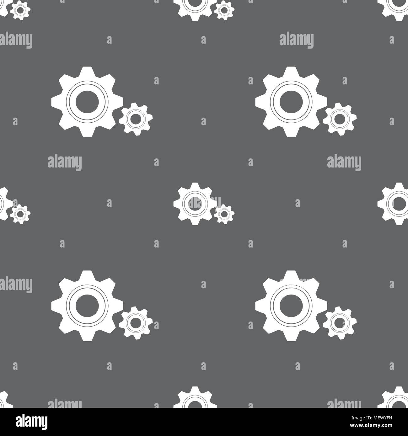 Cog settings sign icon. Cogwheel gear mechanism symbol. Seamless ...