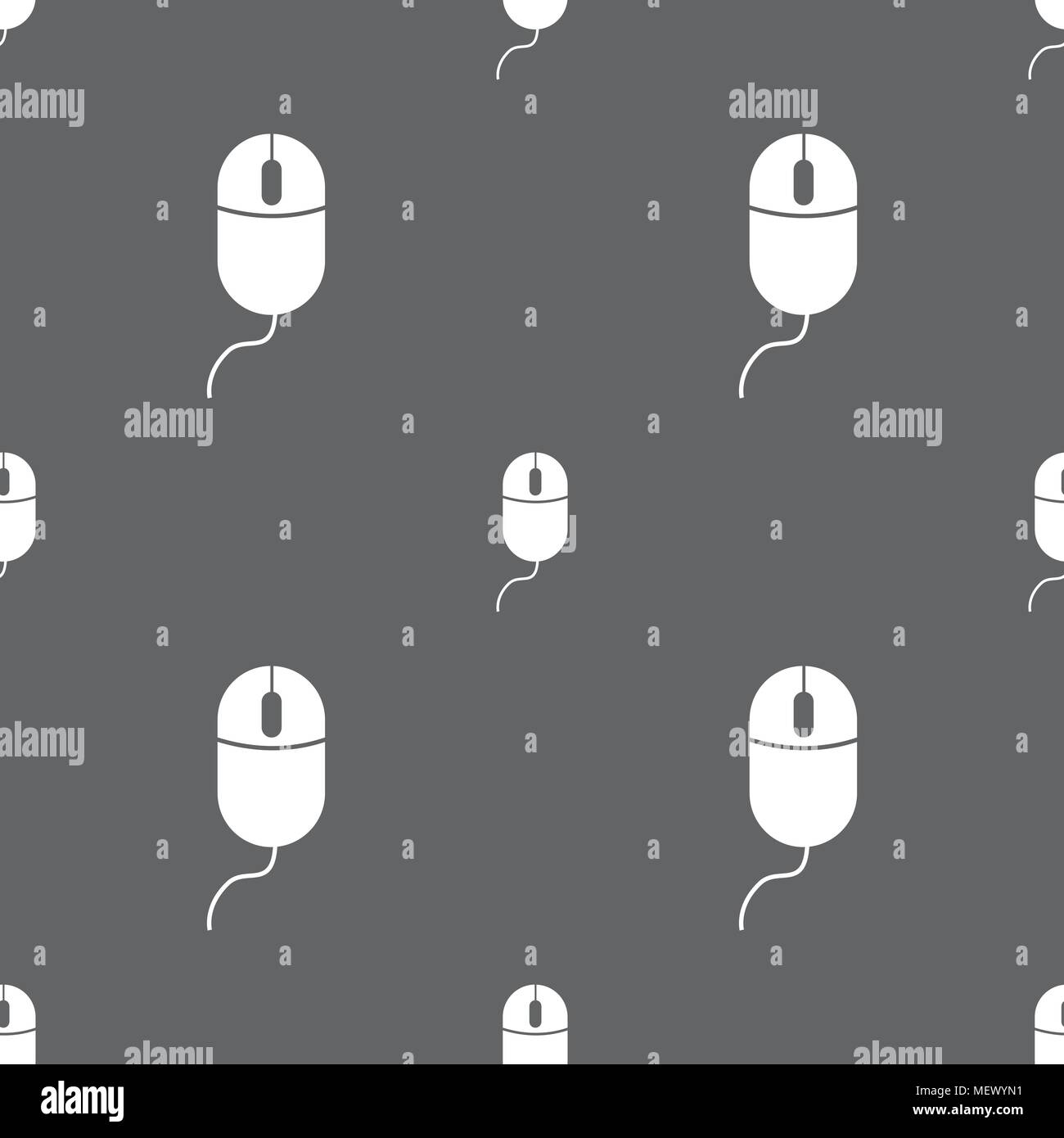 Computer mouse sign icon. Optical with wheel symbol. Seamless pattern ...