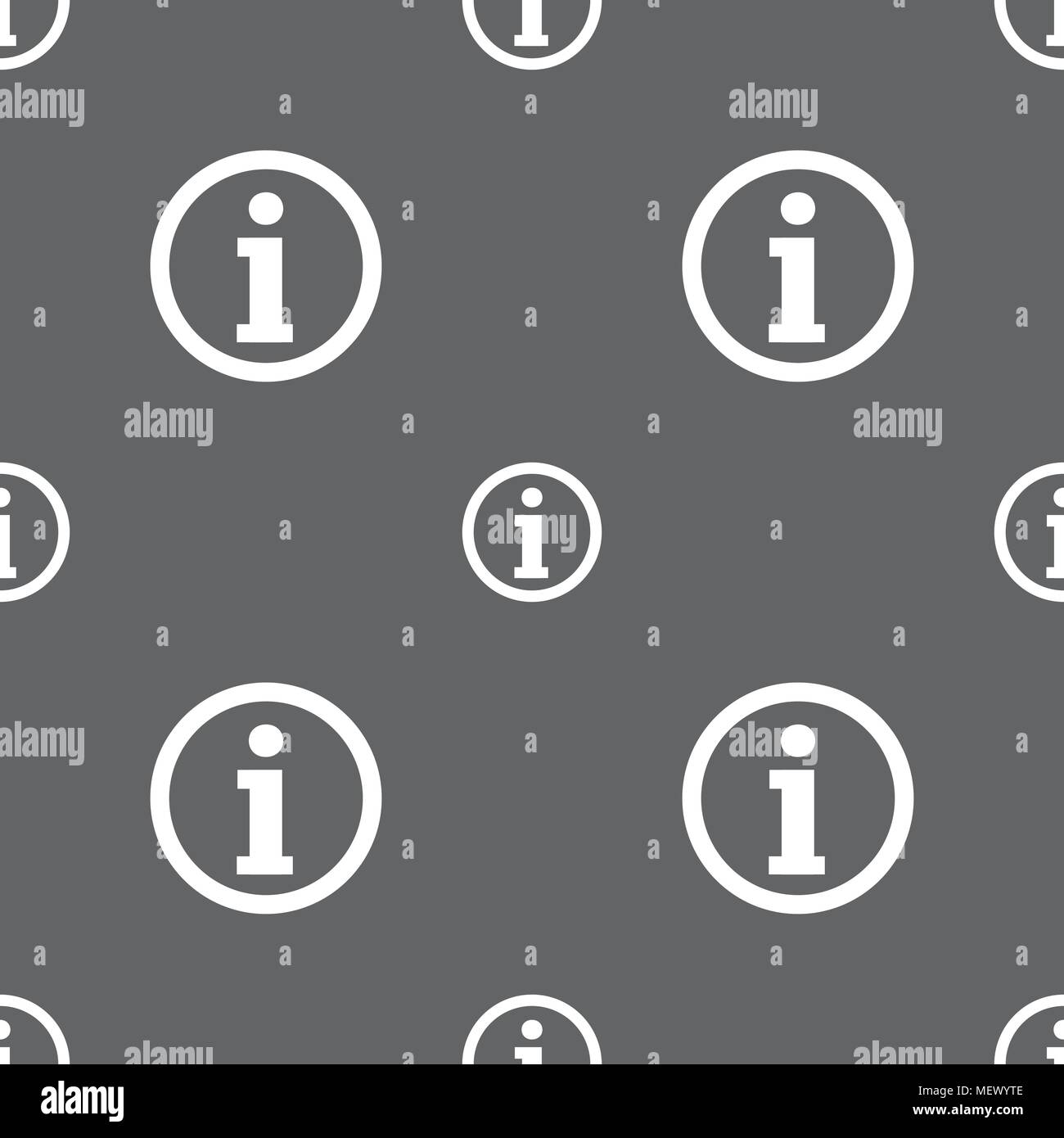 Information sign icon. Info speech bubble symbol. Seamless pattern on a ...