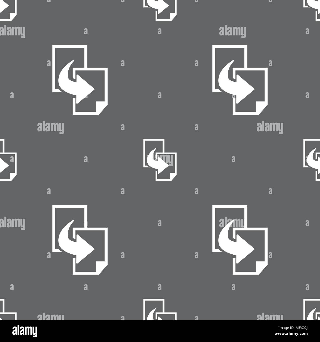 Copy File Sign Icon Duplicate Document Symbol Seamless Pattern On A Gray Background Vector