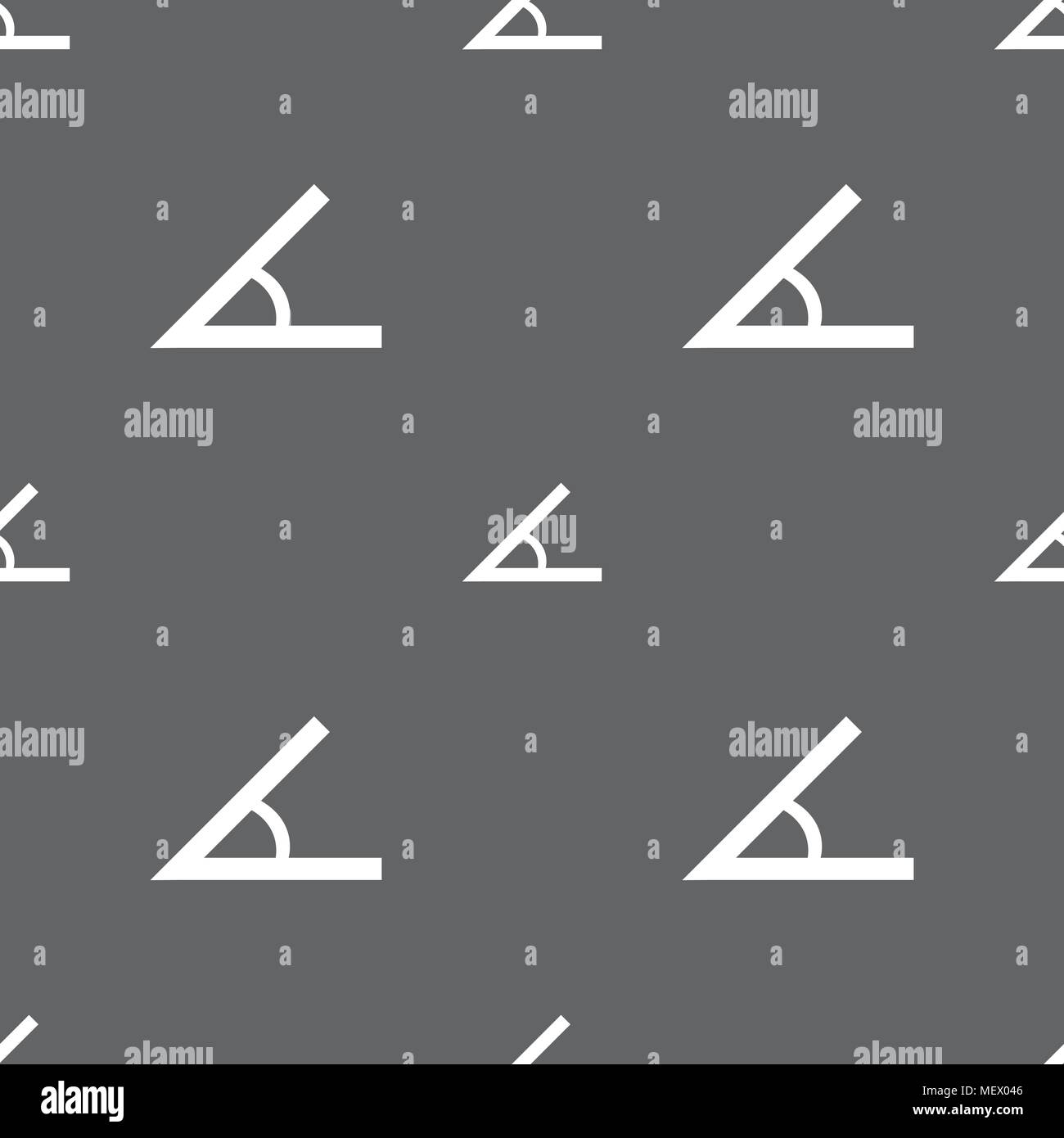 Angle 45 degrees icon sign. Seamless pattern on a gray background ...