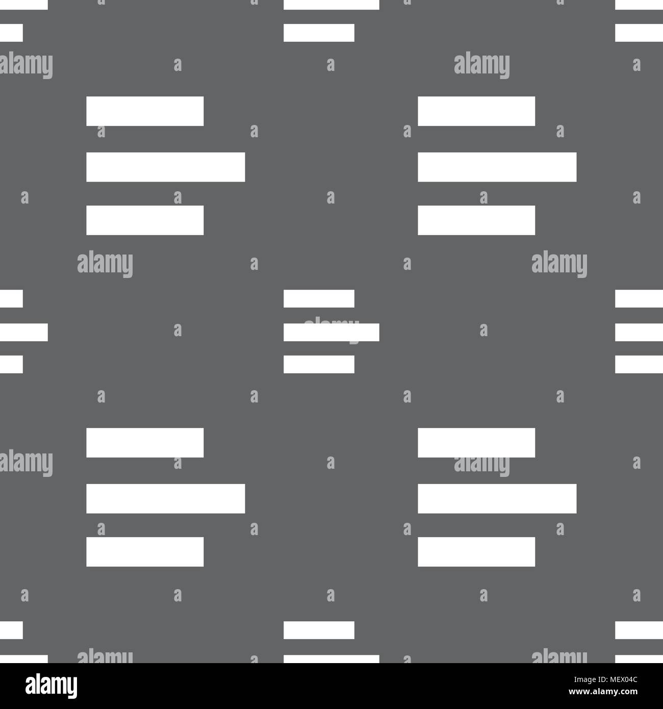 Left-aligned icon sign. Seamless pattern on a gray background. Vector ...