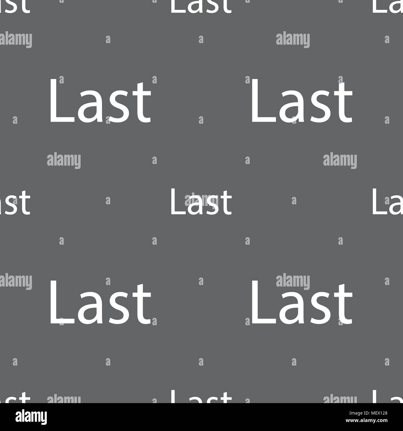 Last sign icon. Navigation symbol. Seamless pattern on a gray ...