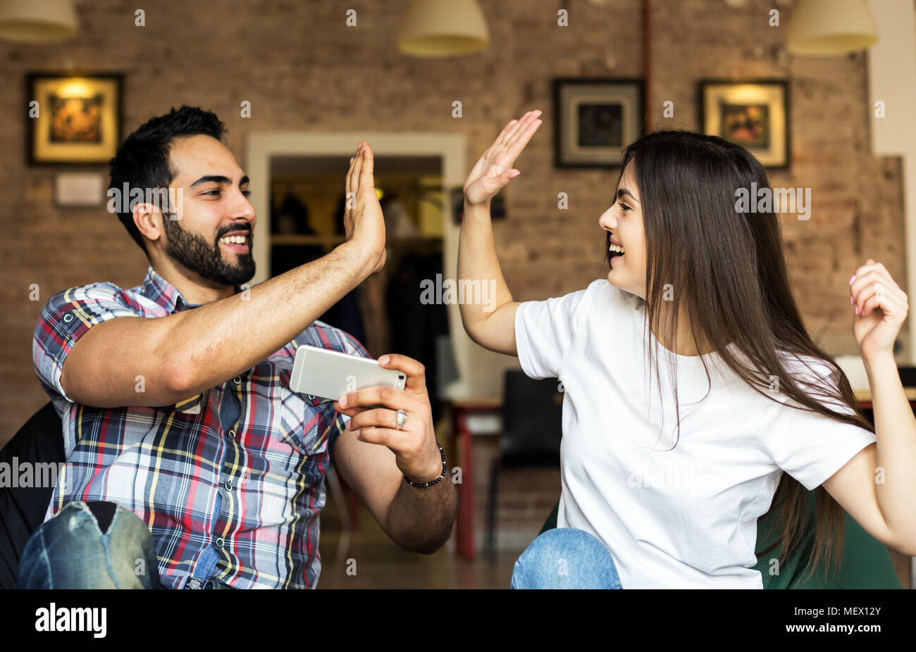 The Winning Moment Stock Photo - Alamy