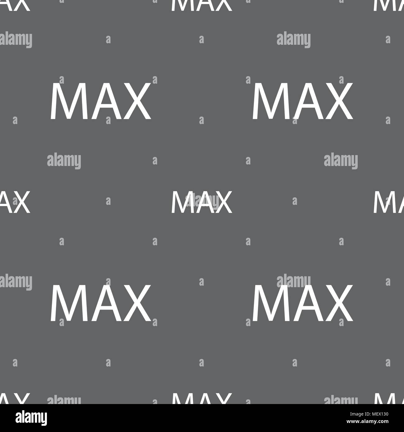maximum sign icon. Seamless pattern on a gray background. Vector ...