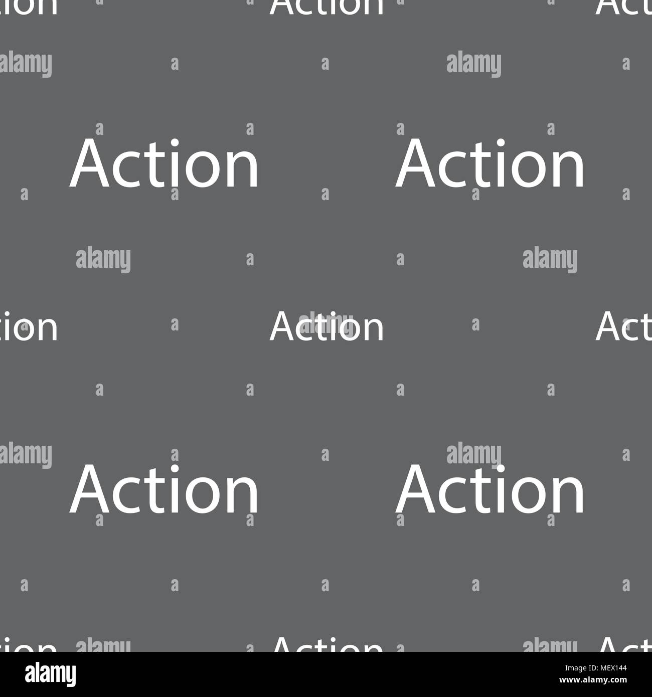 Action sign icon. Motivation button with arrow. Seamless pattern on a ...