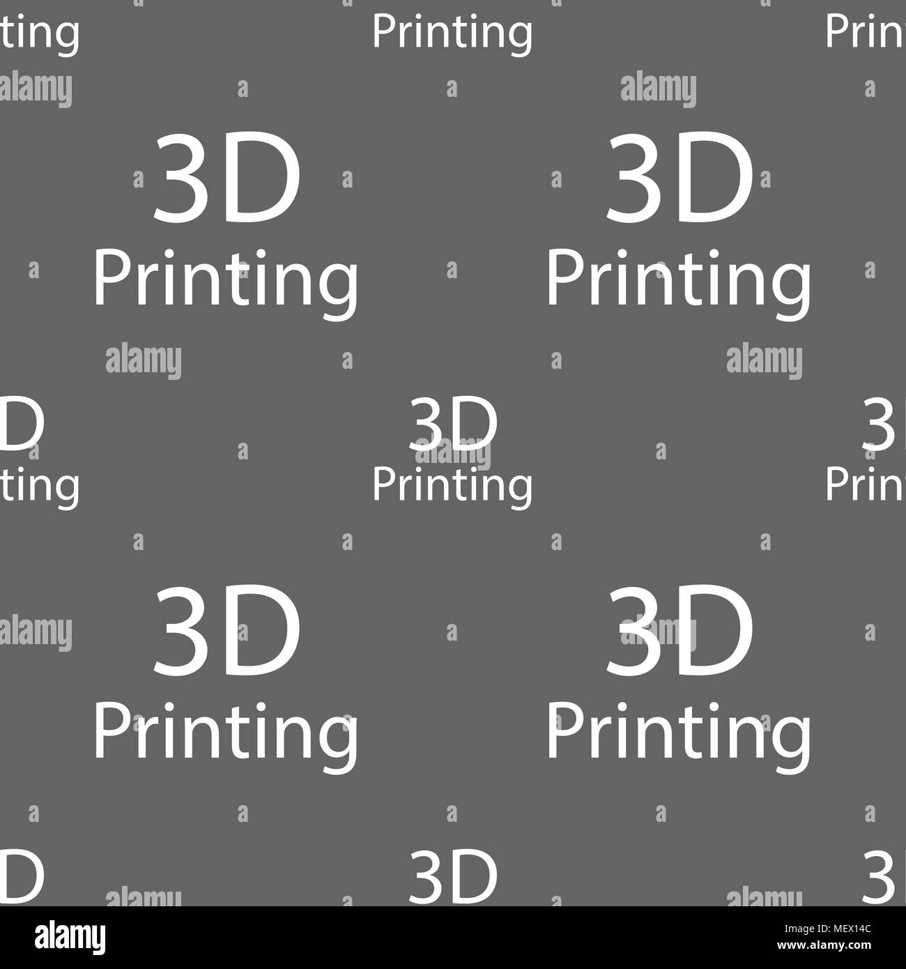 3D Print sign icon. 3d-Printing symbol. Seamless pattern on a gray ...