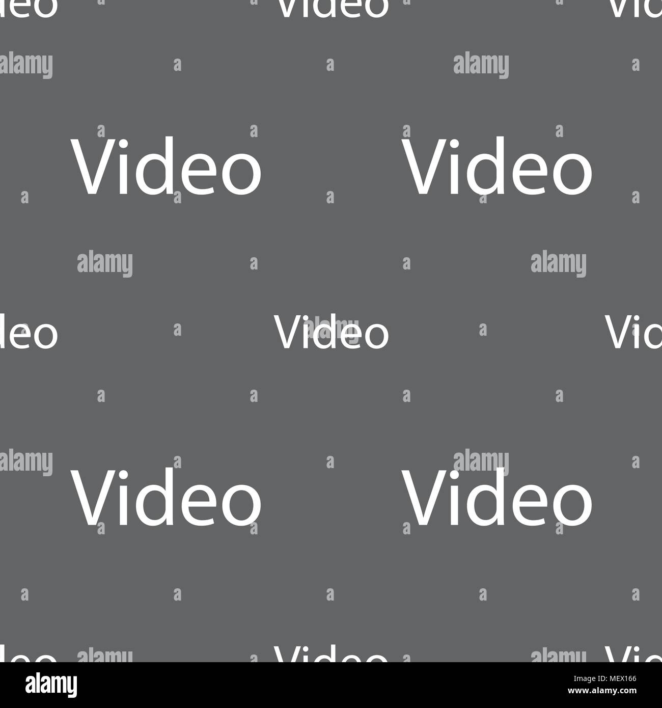 Play video sign icon. Player navigation symbol. Seamless pattern on a ...