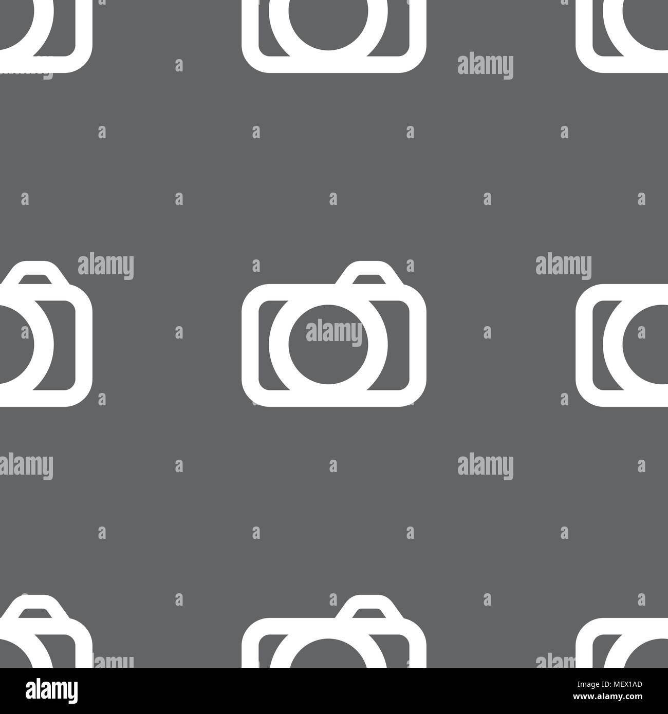 Photo camera sign icon. Digital photo camera symbol. Seamless pattern ...