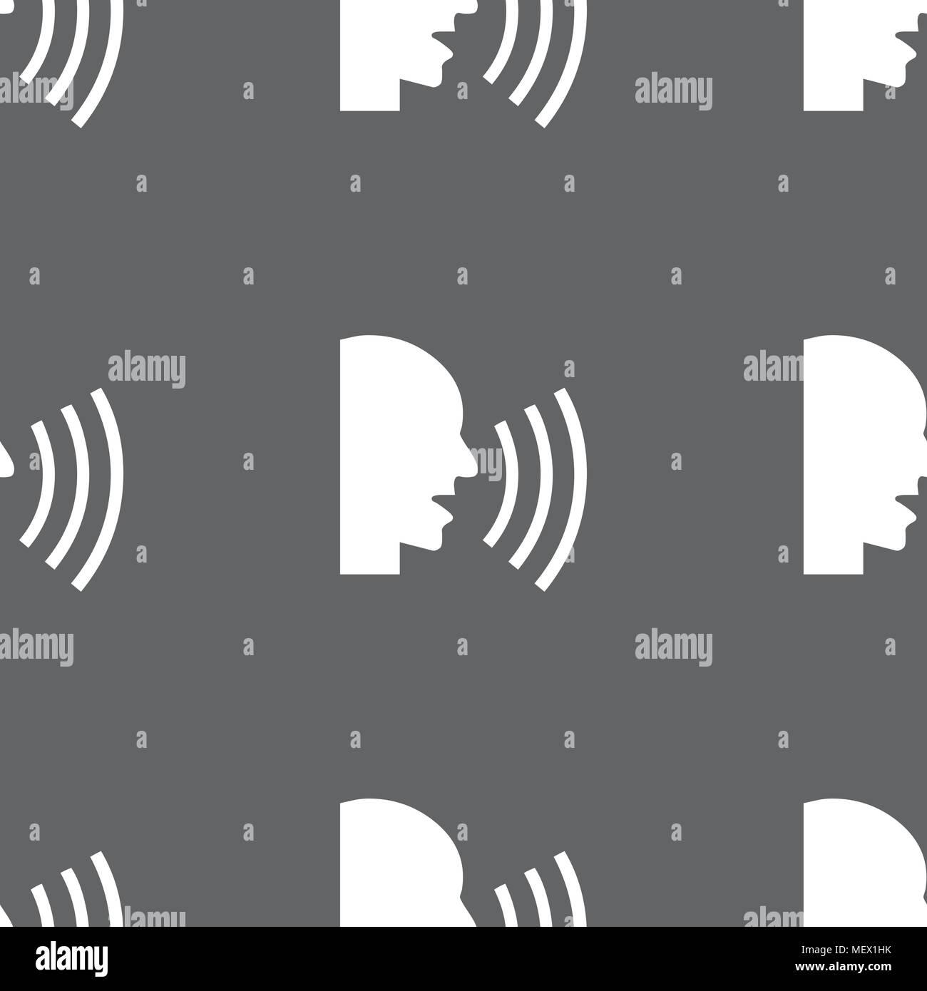 Talking Flat modern web icon. Seamless pattern on a gray background ...