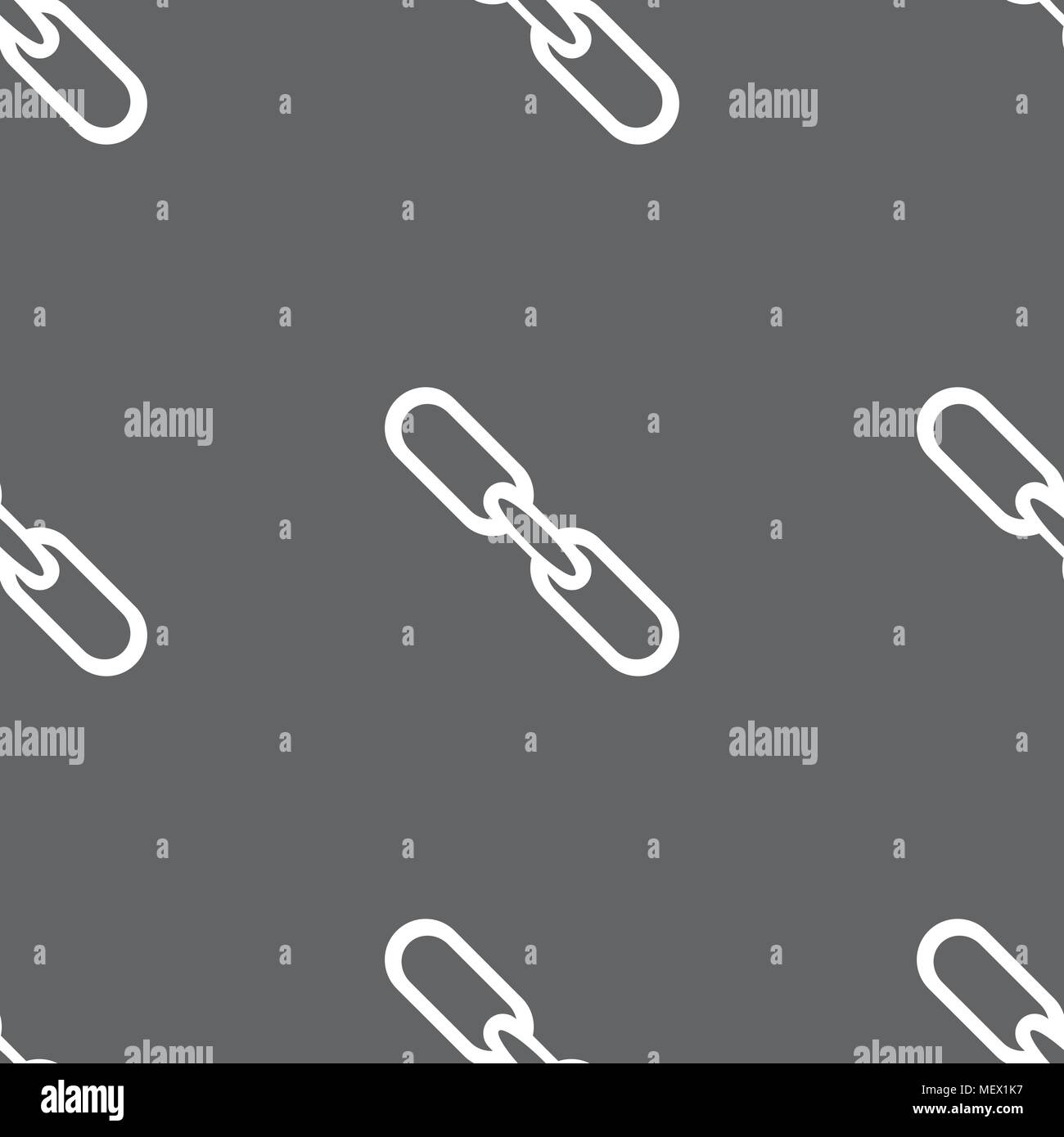 Link sign icon. Hyperlink chain symbol. Seamless pattern on a gray ...