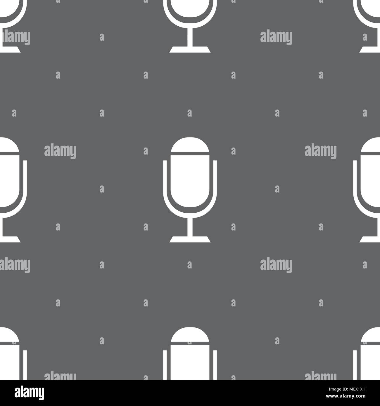 Microphone icon. Speaker symbol. Live music sign. Seamless pattern on a ...