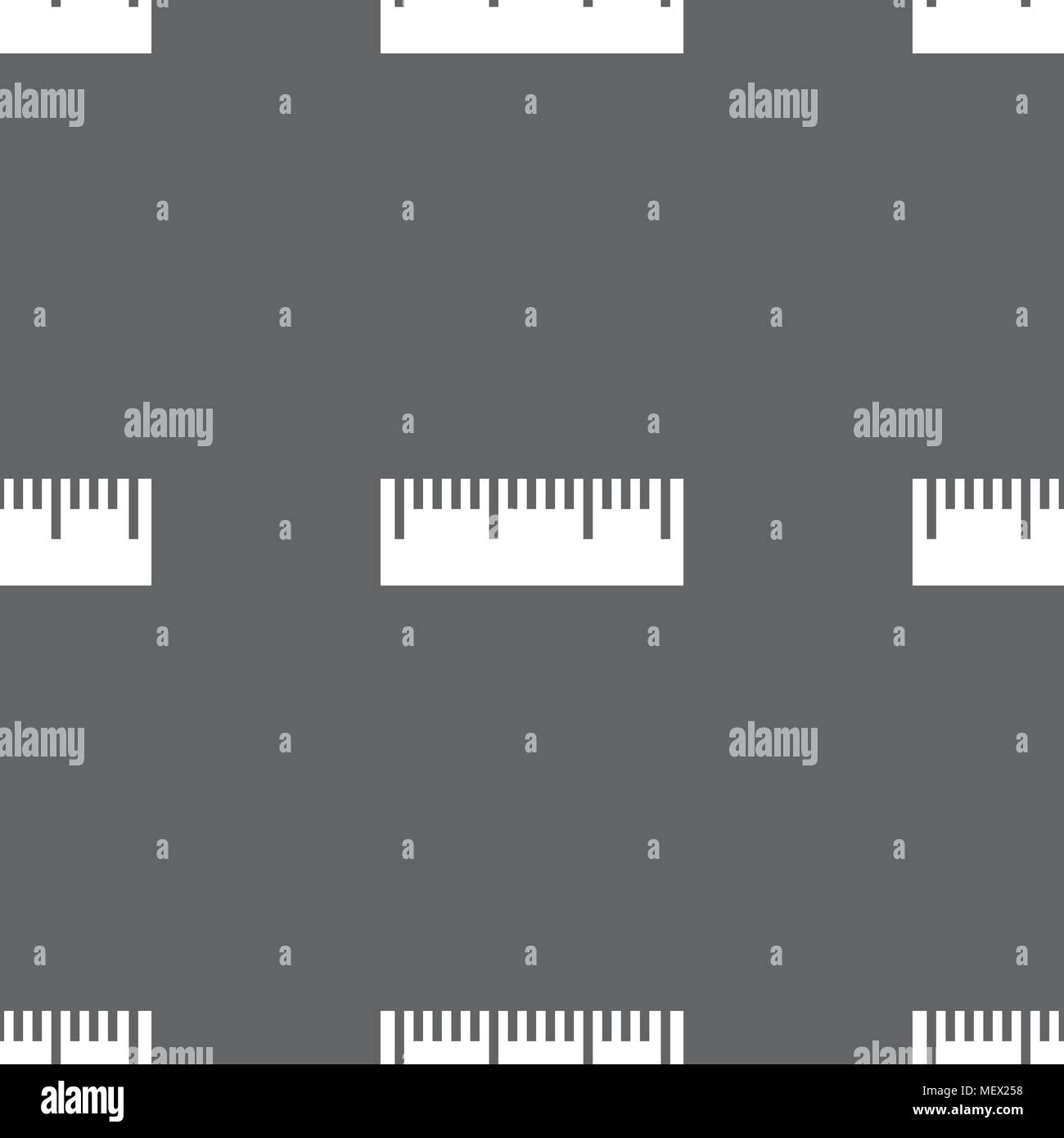 Ruler sign icon. School tool symbol. Seamless pattern on a gray ...