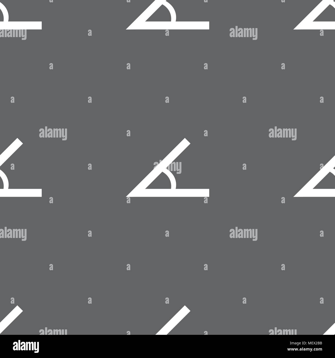 Angle 45 degrees icon sign. Seamless pattern on a gray background ...
