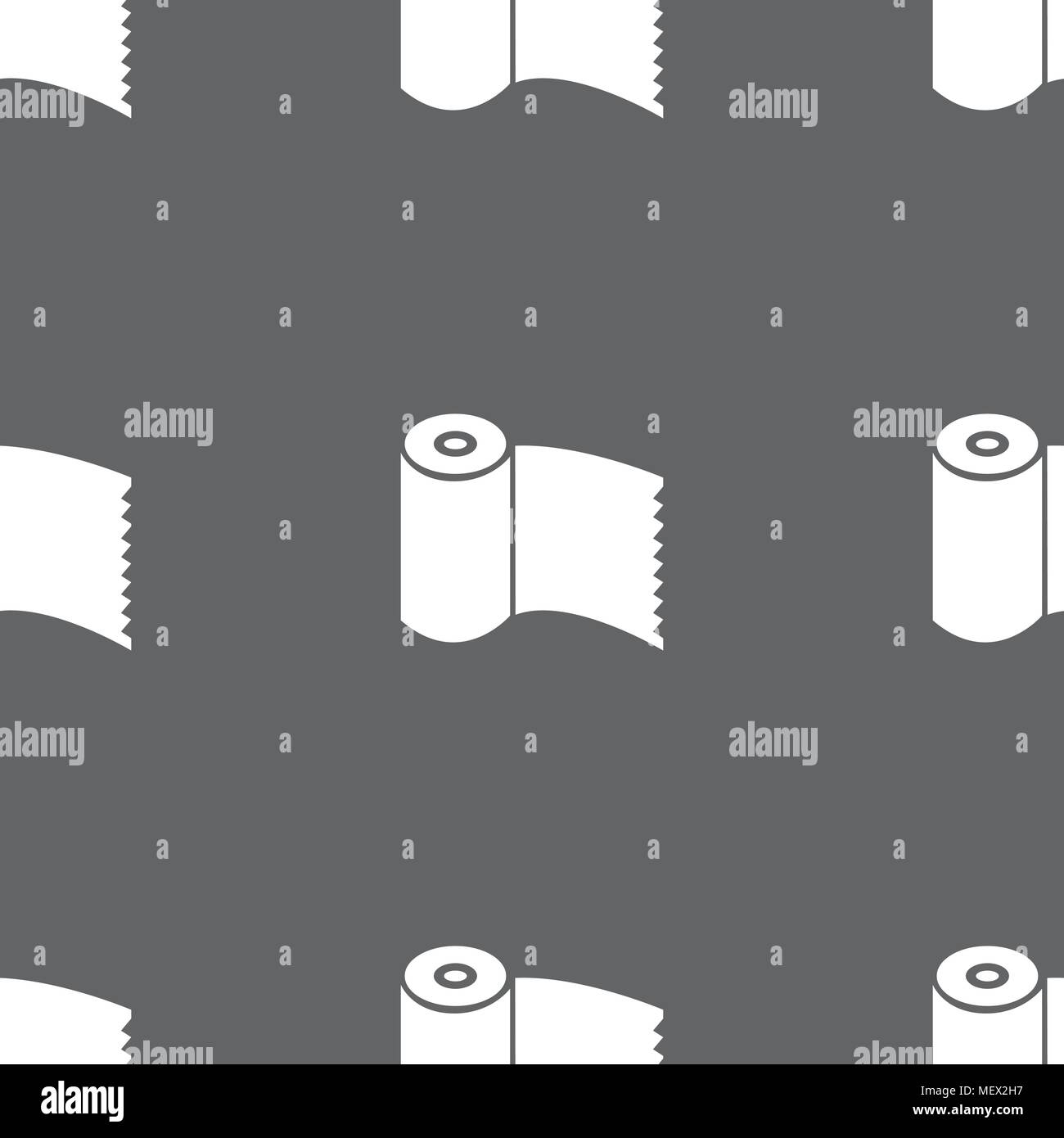 Toilet paper, WC roll icon sign. Seamless pattern on a gray background ...