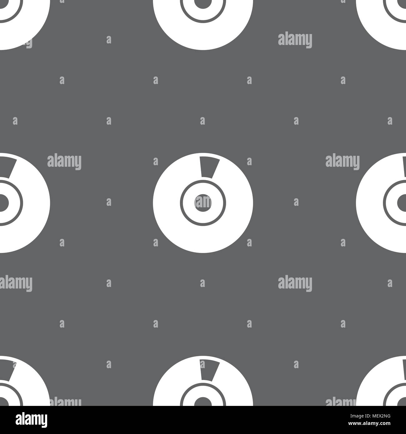CD or DVD icon sign. Seamless pattern on a gray background. Vector ...