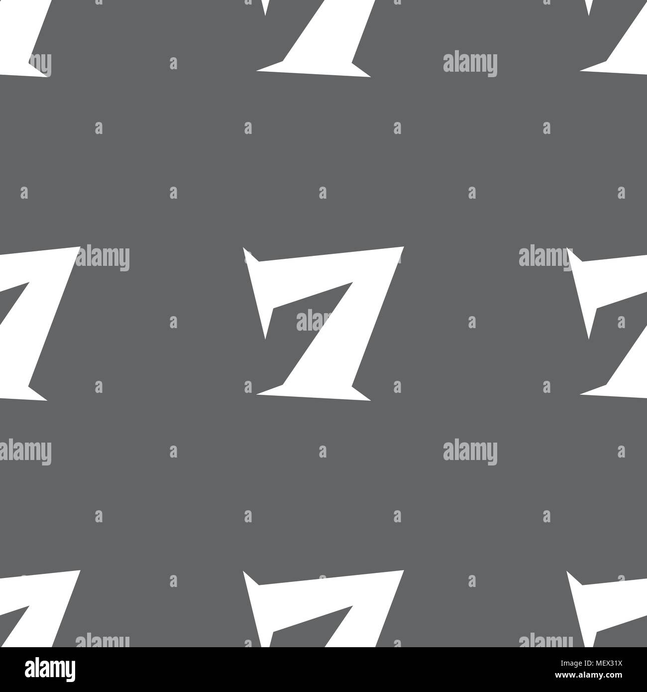 number seven icon sign. Seamless pattern on a gray background. Vector ...