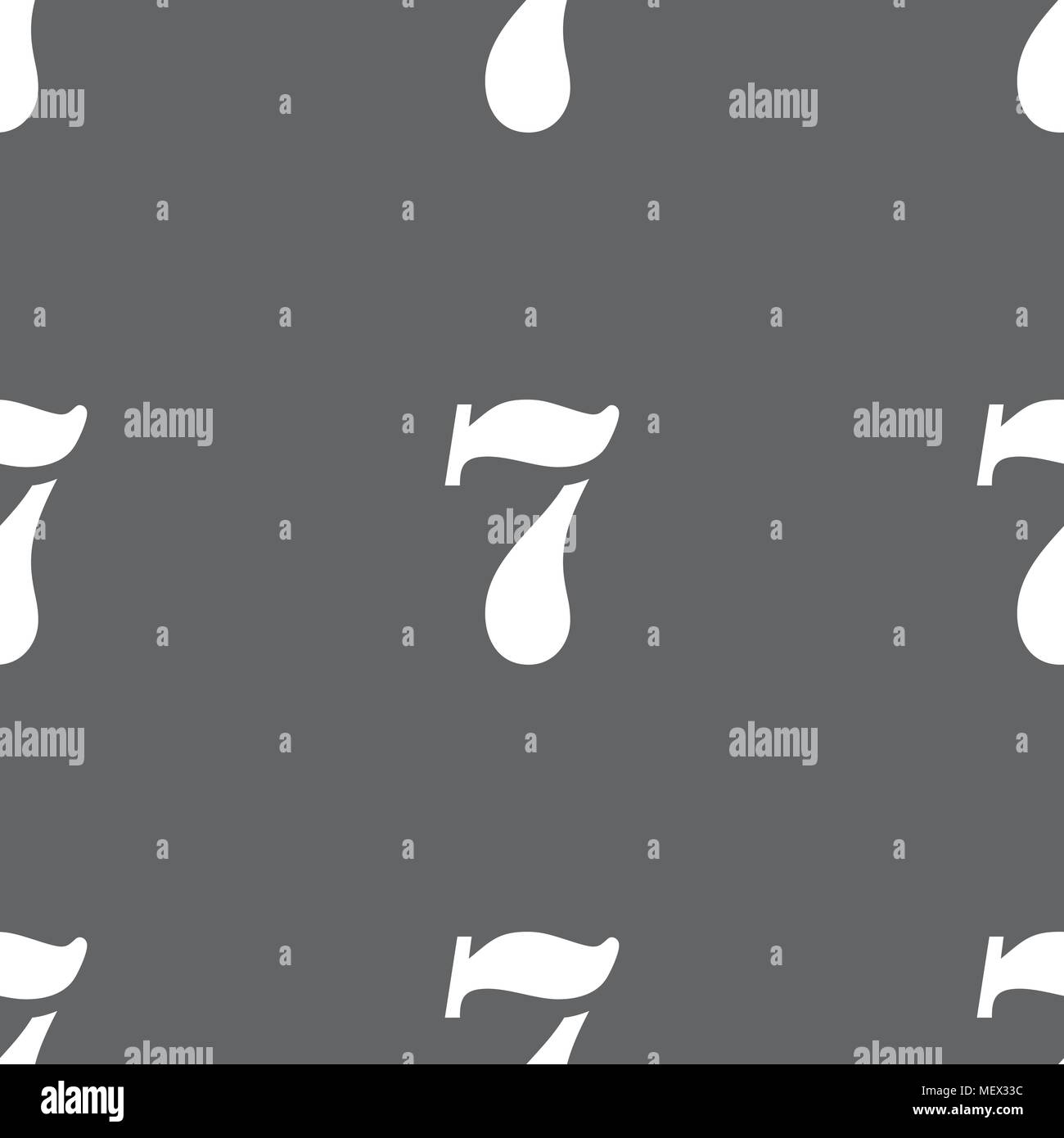 number seven icon sign. Seamless pattern on a gray background. Vector ...
