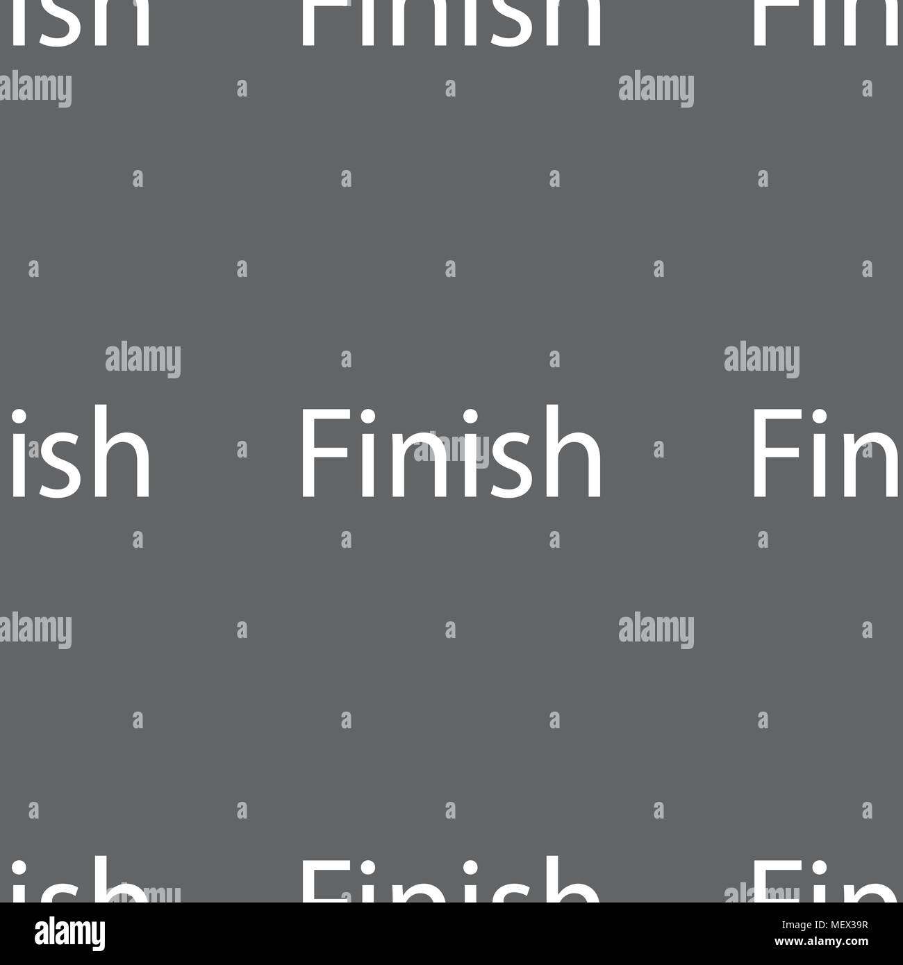 Finish sign icon. Power button. Seamless pattern on a gray background ...