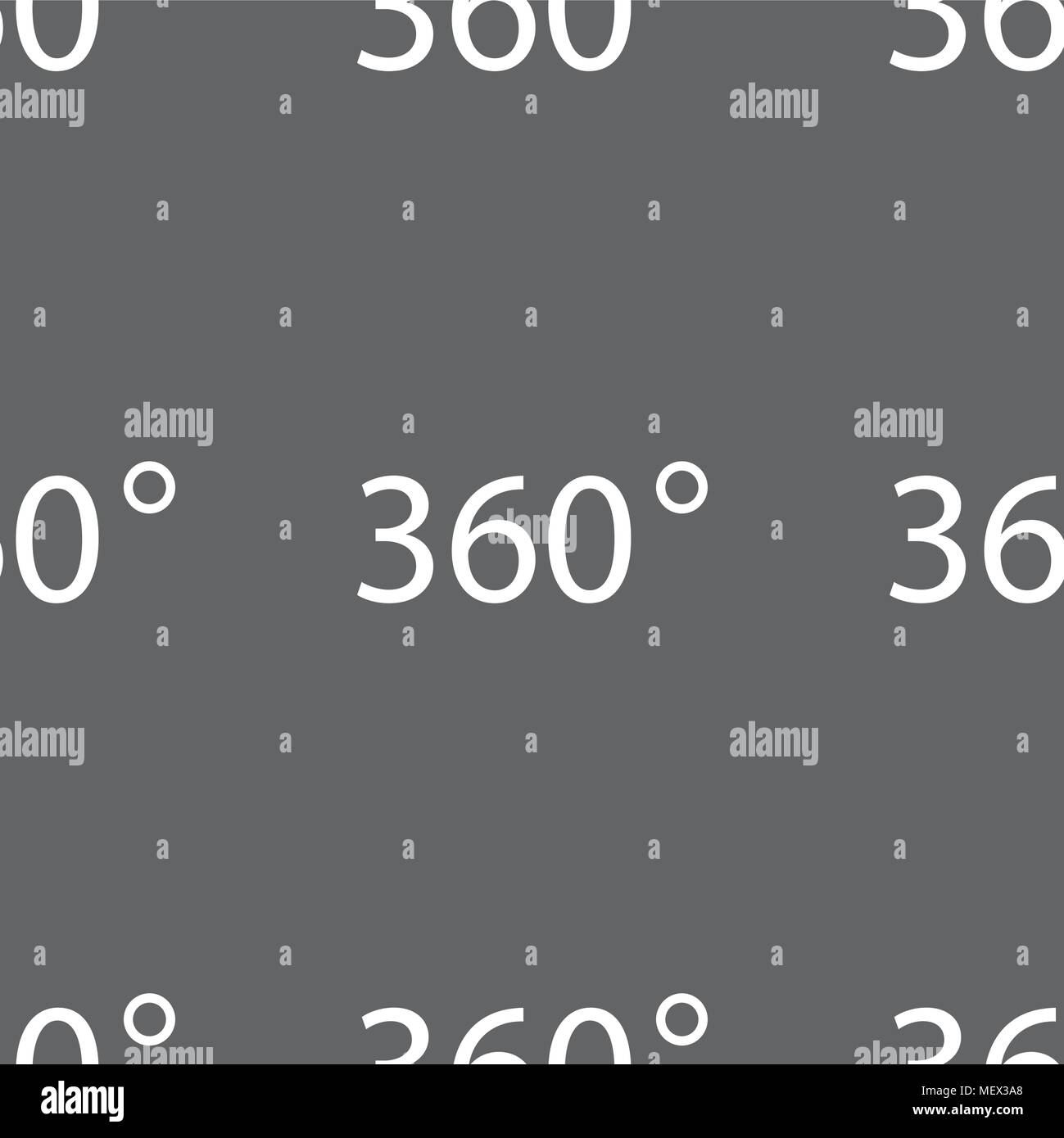 Angle 360 degrees sign icon. Geometry math symbol. Full rotation ...