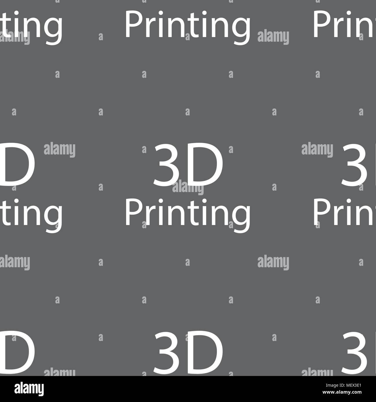 3D Print sign icon. 3d-Printing symbol. Seamless pattern on a gray ...