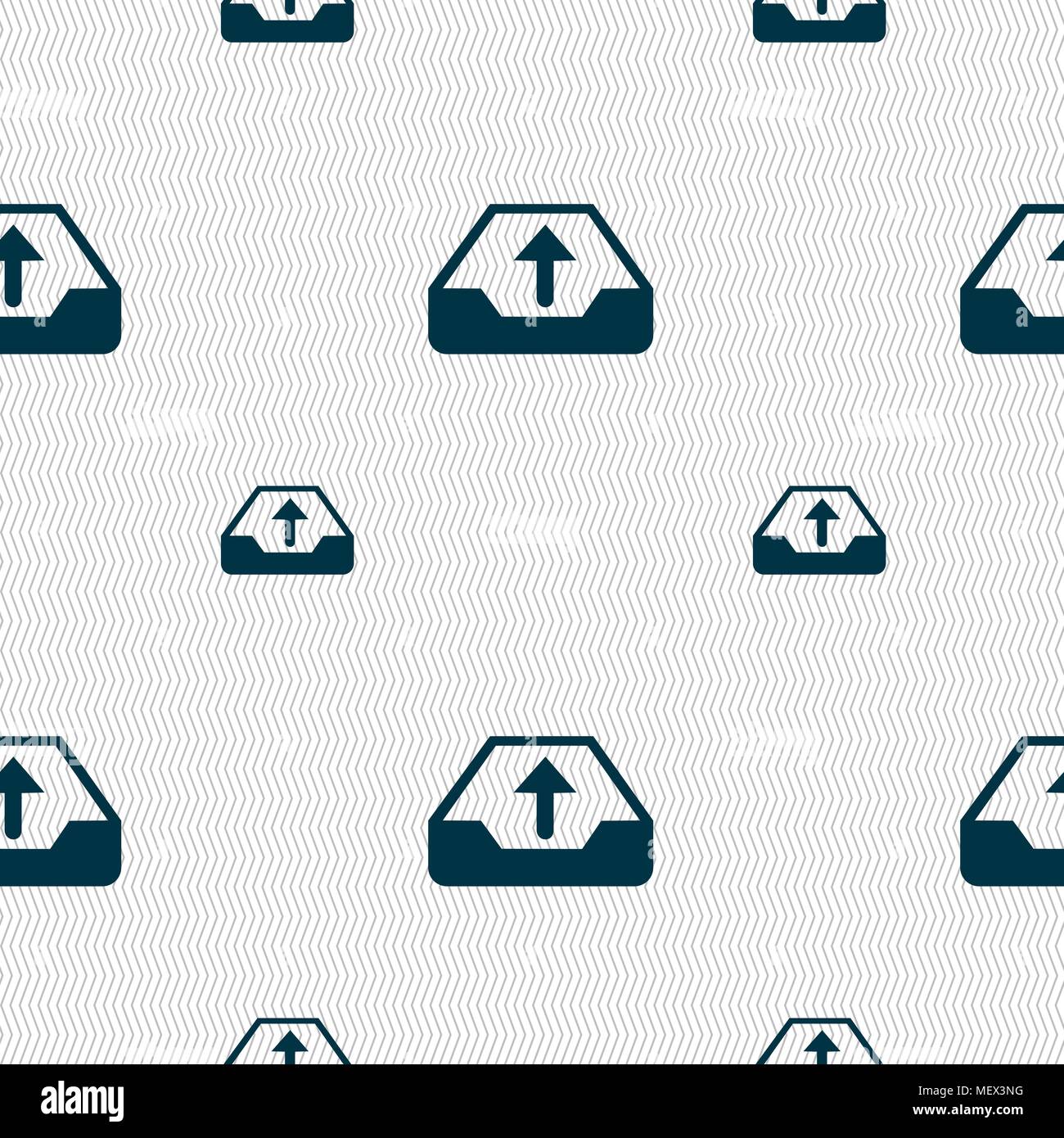 Backup icon sign. Seamless pattern with geometric texture. Vector ...
