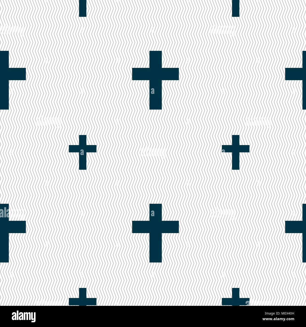 religious cross, Christian icon sign. Seamless pattern with geometric ...