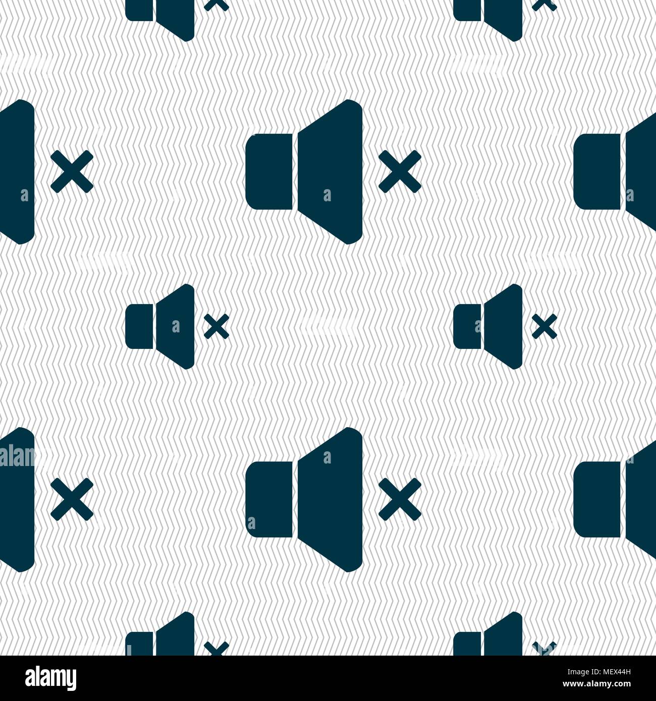 No Volume icon sign. Seamless pattern with geometric texture. Vector ...