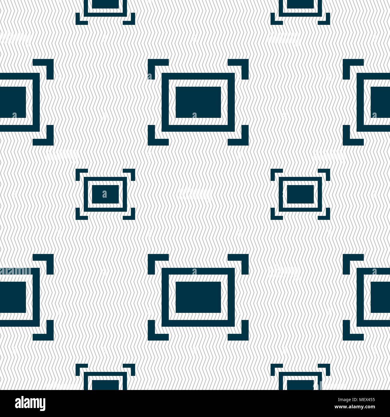 Crops and Registration Marks icon sign. Seamless pattern with geometric ...