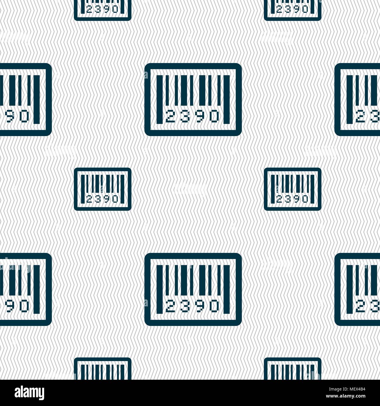 barcode icon sign. Seamless pattern with geometric texture. Vector ...