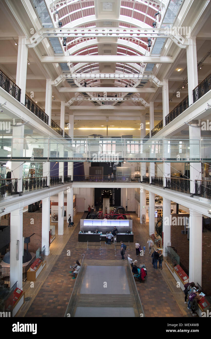 Interior view of the atrium at the Science Museum in London, England ...