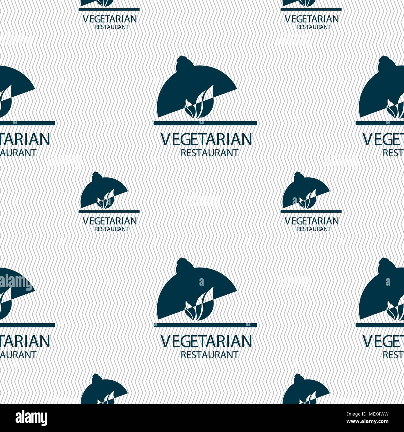 vegetarian restaurant sign. Seamless pattern with geometric texture ...
