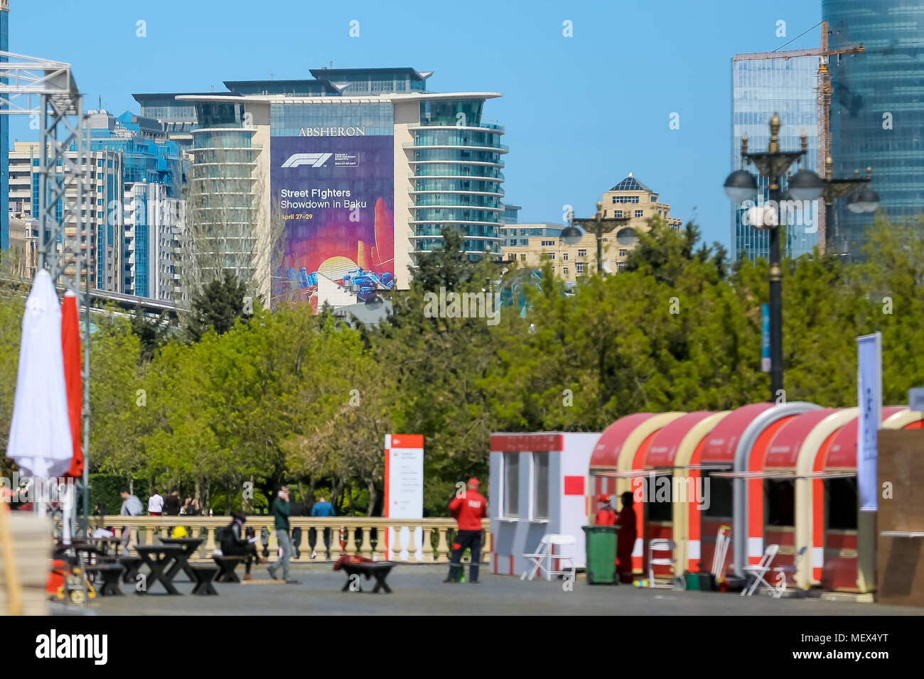 Azerbaijan. 22nd Apr, 2018. The preparation for the Formula One ...