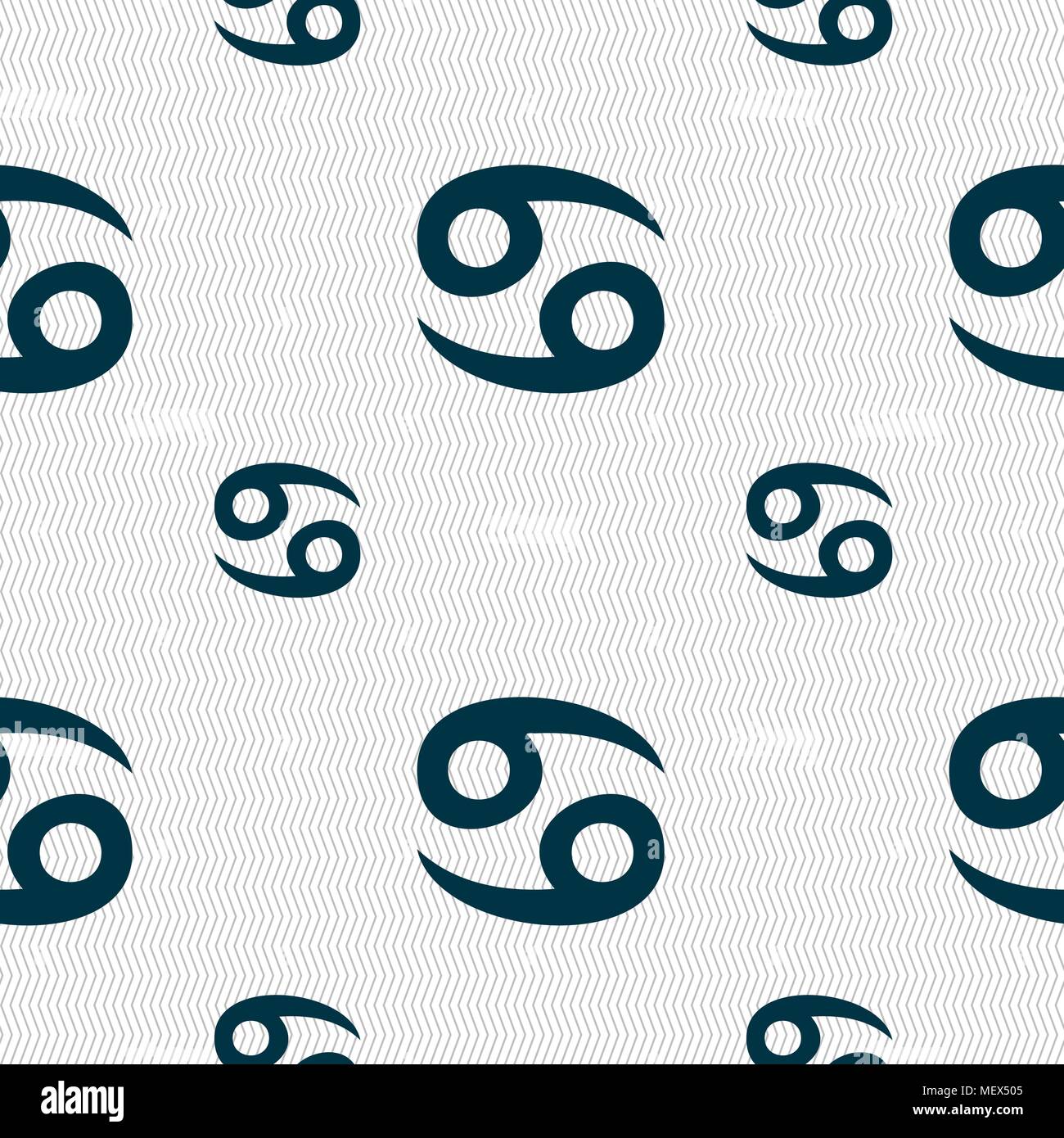 zodiac Cancer sign. Seamless pattern with geometric texture. Vector ...