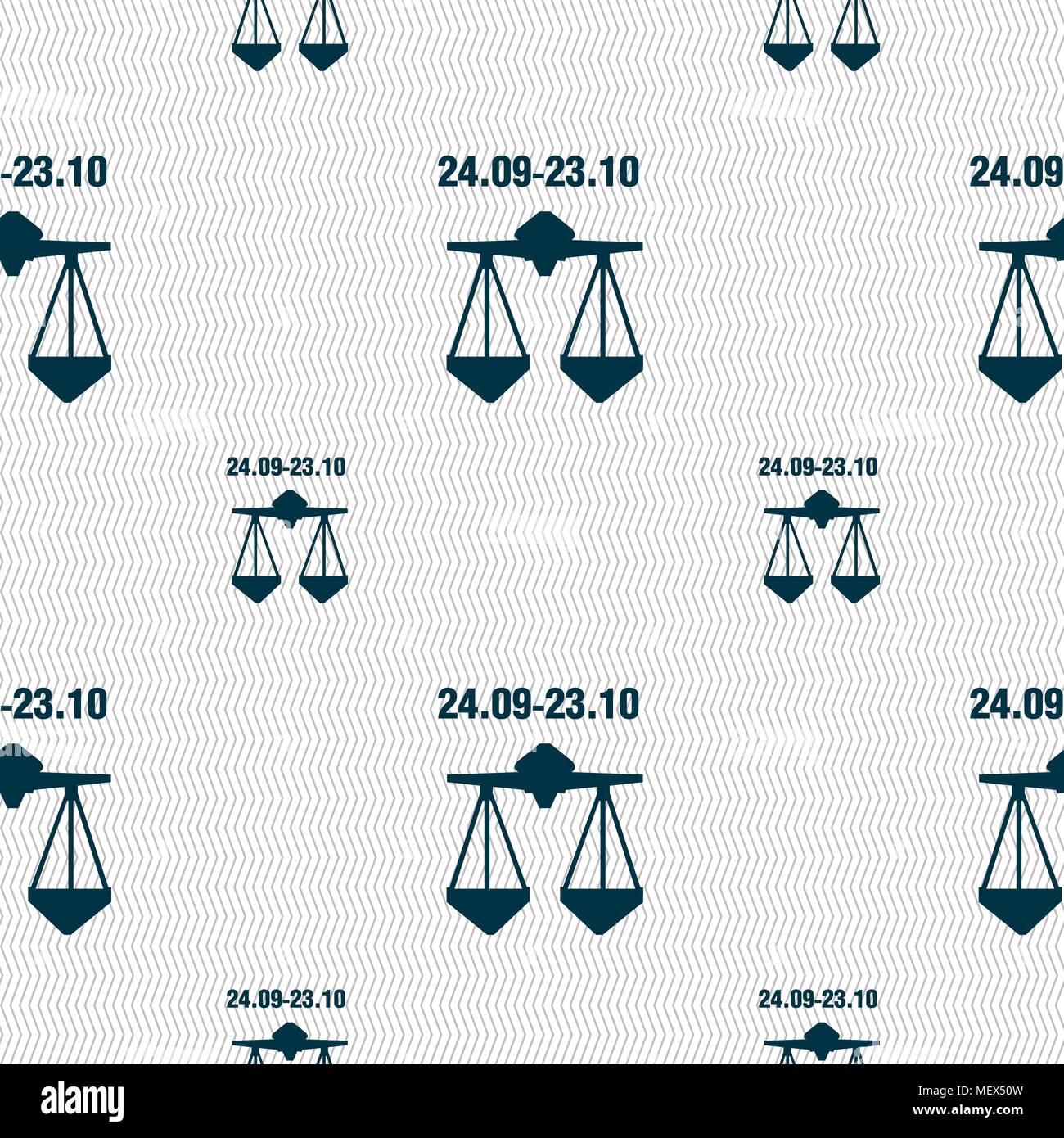 Decorative Zodiac Libra sign. Seamless pattern with geometric texture ...