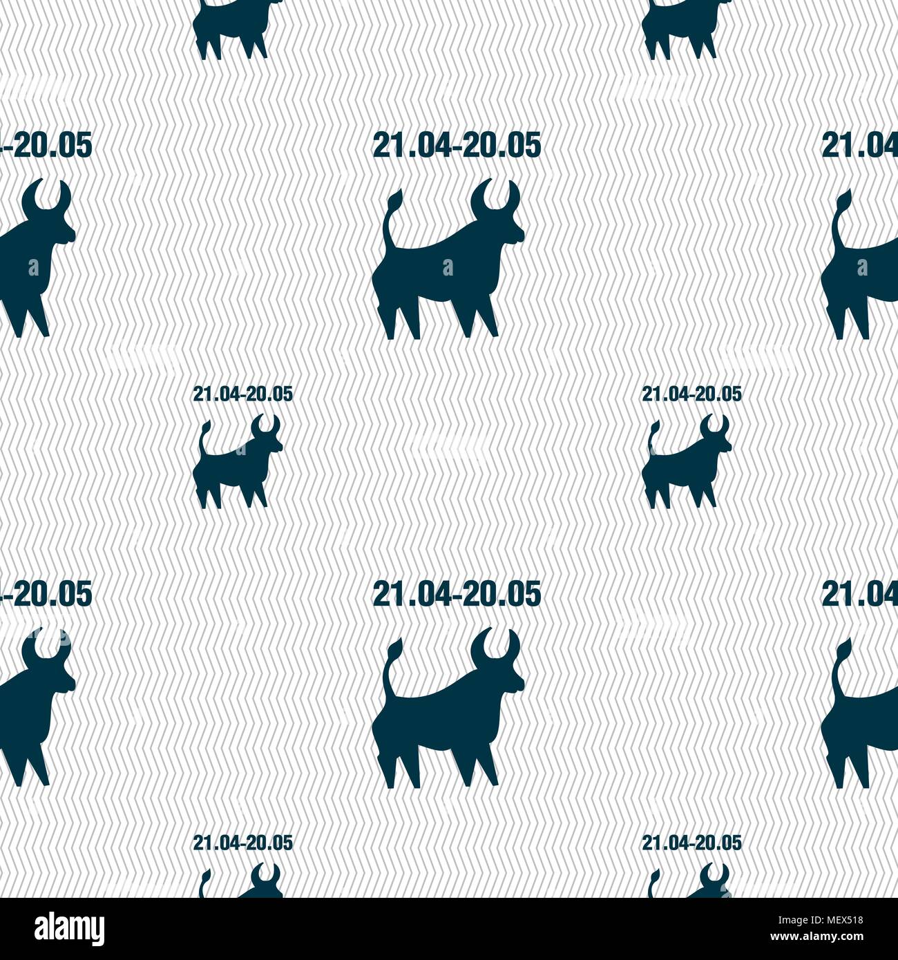 Taurus sign. Seamless pattern with geometric texture. Vector ...