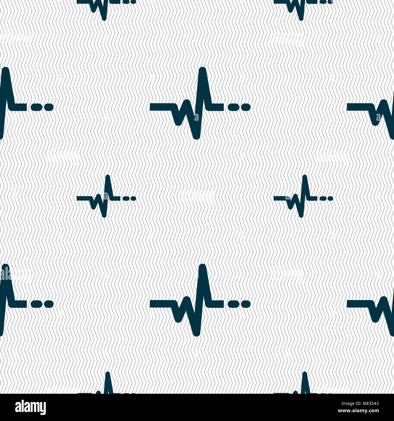 pulse sign. Seamless pattern with geometric texture. Vector ...