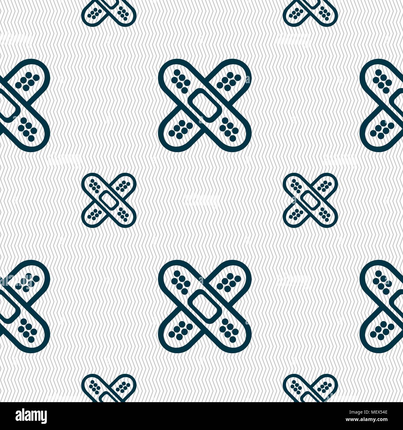 adhesive plaster sign. Seamless pattern with geometric texture. Vector ...