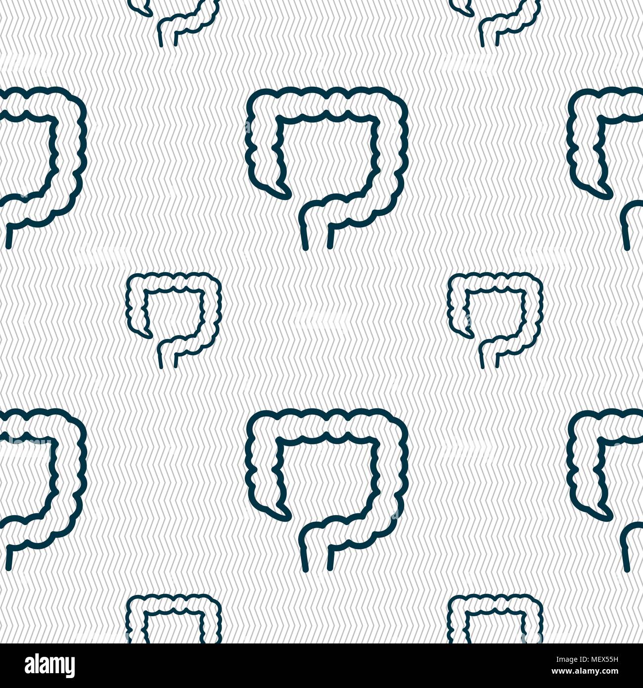 large intestine sign. Seamless pattern with geometric texture. Vector ...