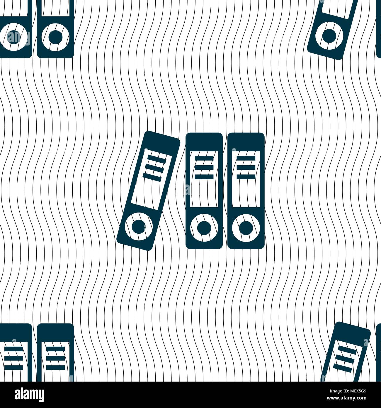 binders icon sign. Seamless pattern with geometric texture. Vector ...