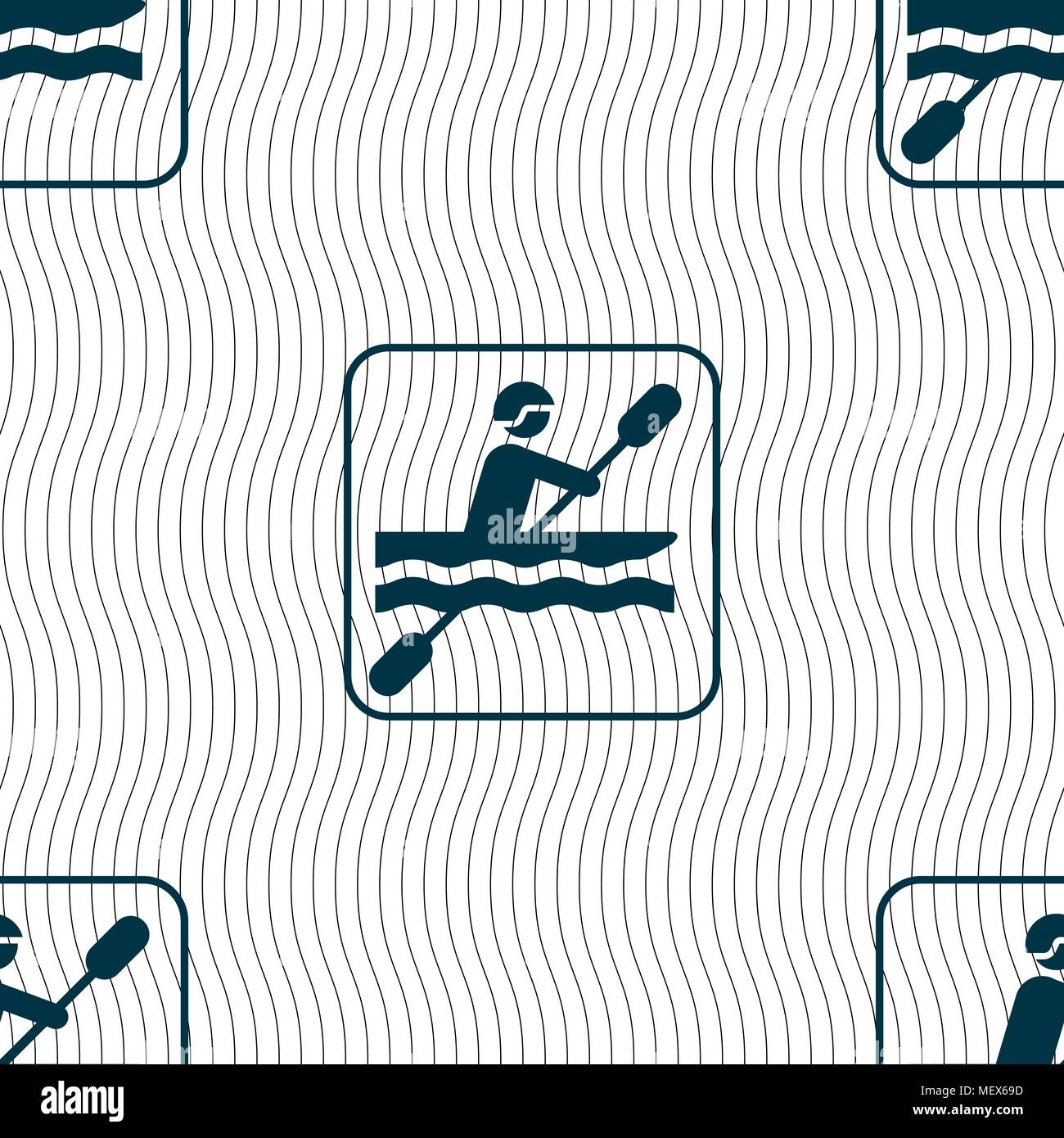 canoeing sign. Seamless pattern with geometric texture. Vector ...